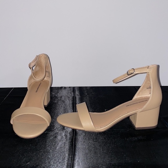 Amazon Essentials | Shoes | Ankle Strap Heels Beige Size 4 Heal 2 H 2 W ...